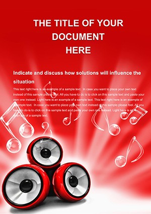 Music Violin with Notes Word Template