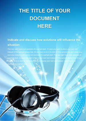 Music Awards with Customizable Word Template