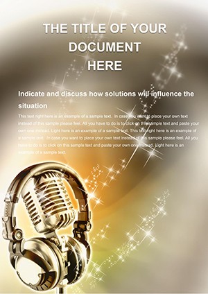 Music and Audio Word document template design