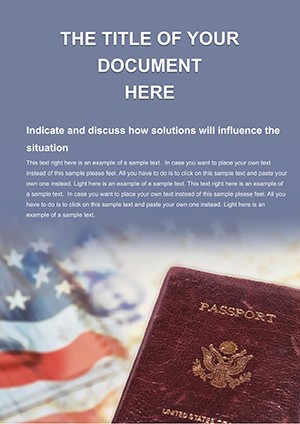 US State Flag Word Template for Patriotic Docs