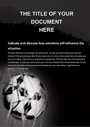 Soccer sport Word template
