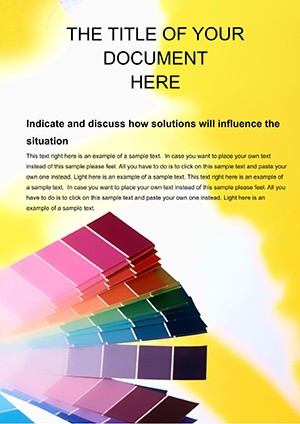 Dyes of different colors Word template
