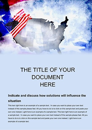 Flag of the USA Word templates