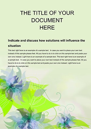 Greetings flower Word templates