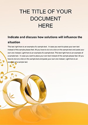 Wedding Ring and Rose Word templates