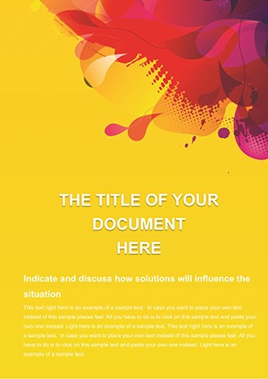 Color Show Abstract Word Template Designs