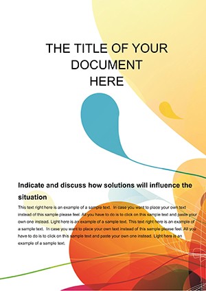 Color Show Abstract Word Template Designs