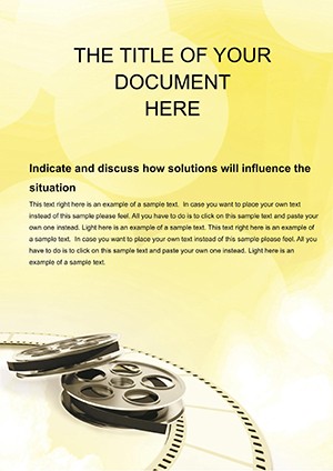 Cinema Tape Film Word Document Template Design