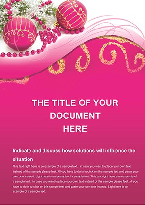 Happy Holiday Word document template design