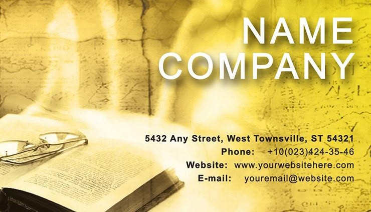 Historical Book Business Card Template