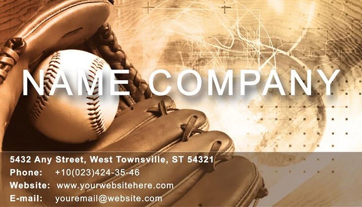 Baseball glove Business Card Template