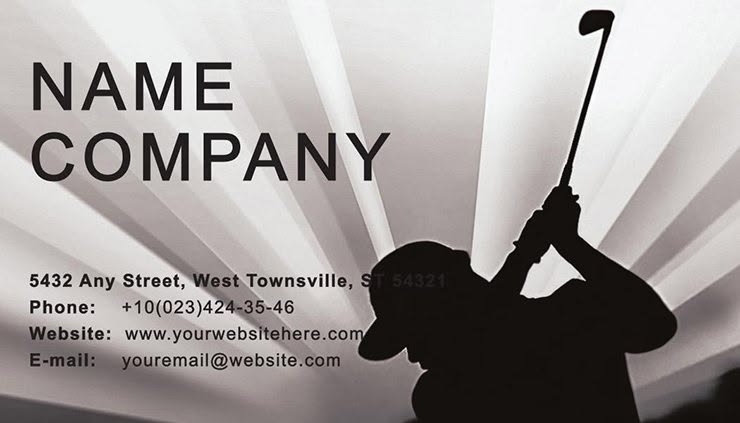 Golf Club Business Cards Templates