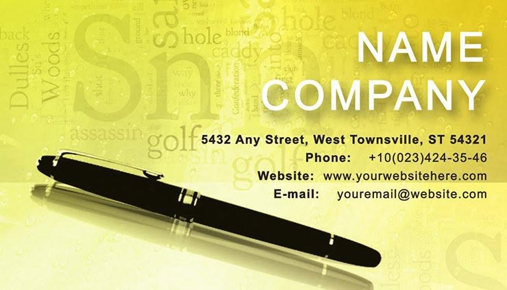 Pen Business Card Template