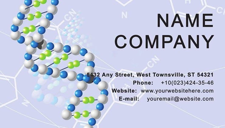 Structure Platinated DNA Business Cards Templates