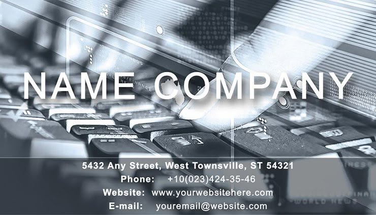Typing on the Keyboard Business Cards