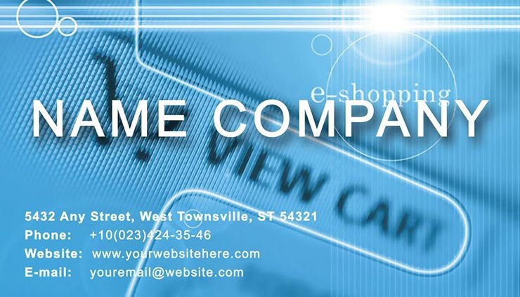 Premium E-Shopping Business Card Template Design | Download Now