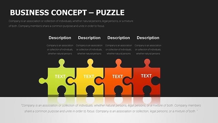 Business Concept Puzzle Pieces Keynote charts