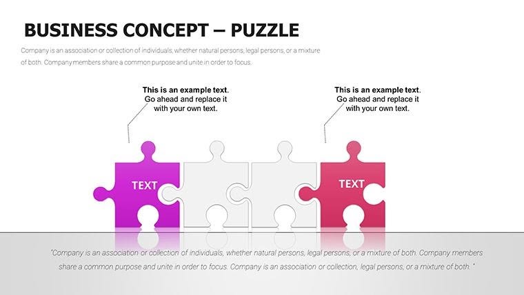 Business Concept Puzzle Pieces Keynote charts