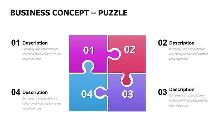 Business Concept Puzzle Pieces Keynote charts