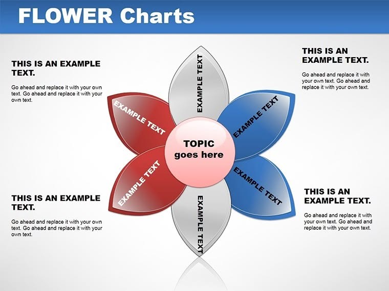 Flower Keynote Charts Template for Presentation