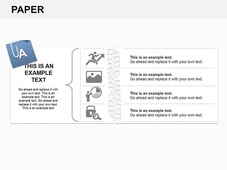 Infographic Paper Tables charts for Keynote presentation