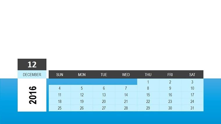 Adaptive Calendar Keynote Charts - Presentation Template