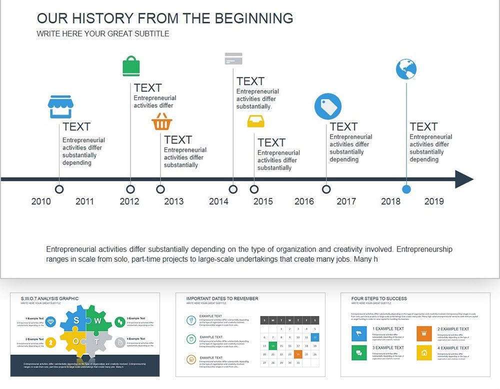 History Beginning Keynote charts templates | ImagineLayout.com