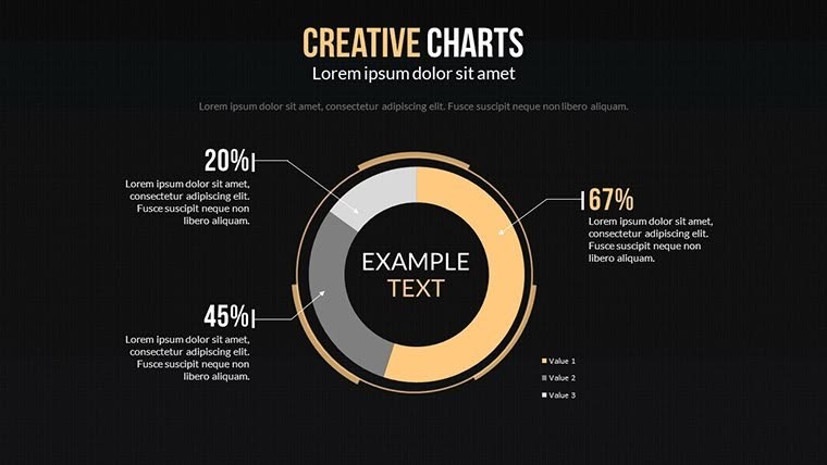 Creative Dark Color Keynote charts templates