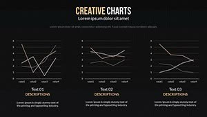 Creative Dark Color Keynote charts templates