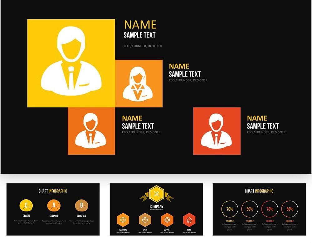 Project Management Keynote charts template | ImagineLayout.com