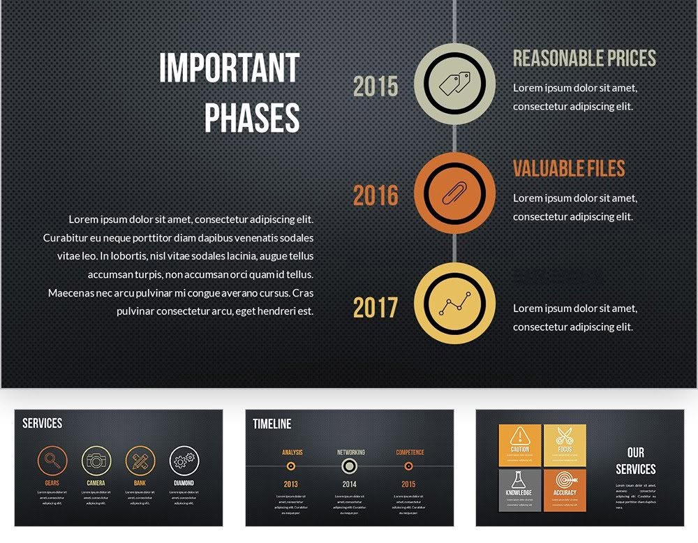 Our Services Keynote charts template | ImagineLayout.com