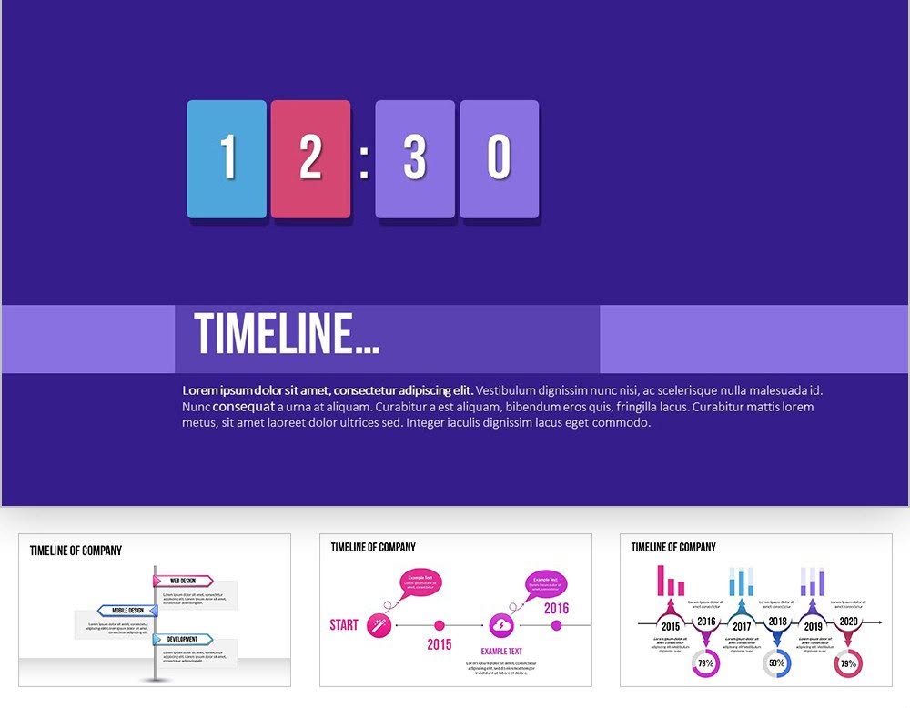 Timeline Maker Keynote charts | ImagineLayout.com