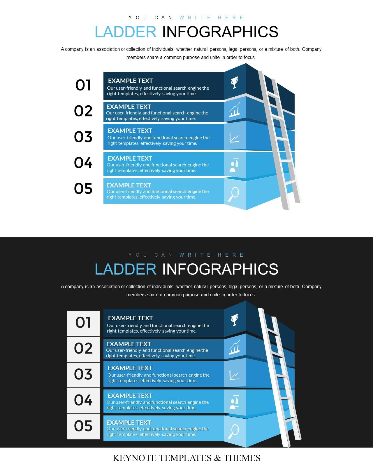 Ladder Infographics Keynote Charts - Download Free Template