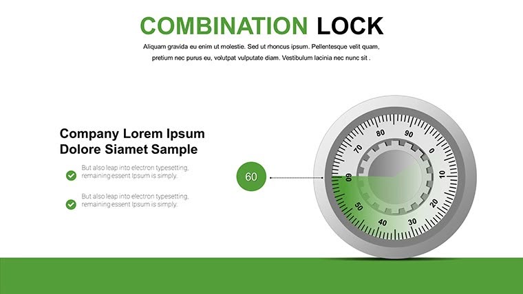 Combination Lock Keynote Charts - Download Free Template
