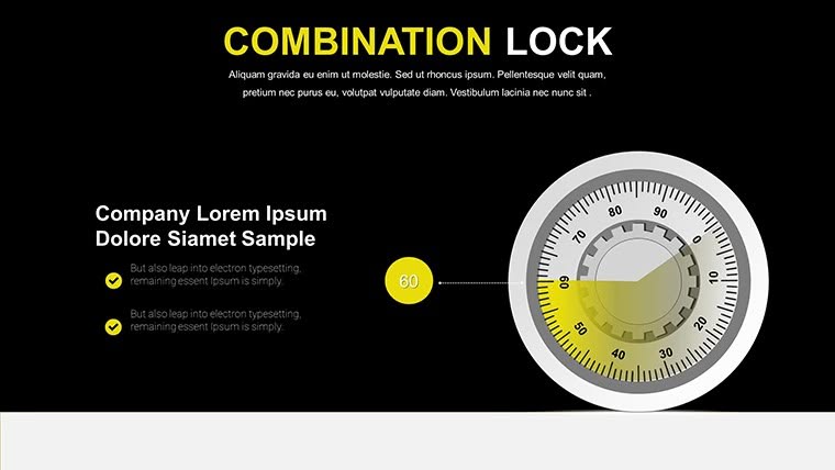 Combination Lock Keynote Charts - Download Free Template