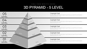 3D Pyramid - 5 Level Keynote charts