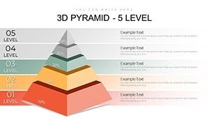 3D Pyramid - 5 Level Keynote charts