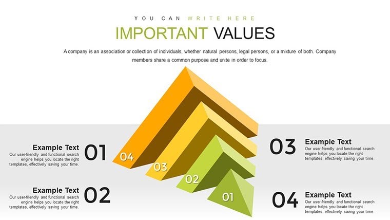 Horizontal Split Pyramid Charts Template for Keynote Presentations