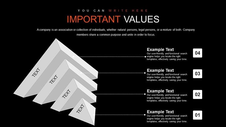 Horizontal Split Pyramid Charts Template for Keynote Presentations