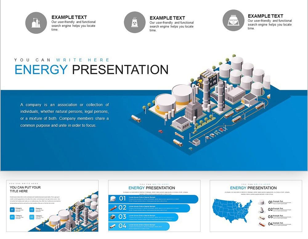 Energy Power Company Keynote charts template | ImagineLayout.com
