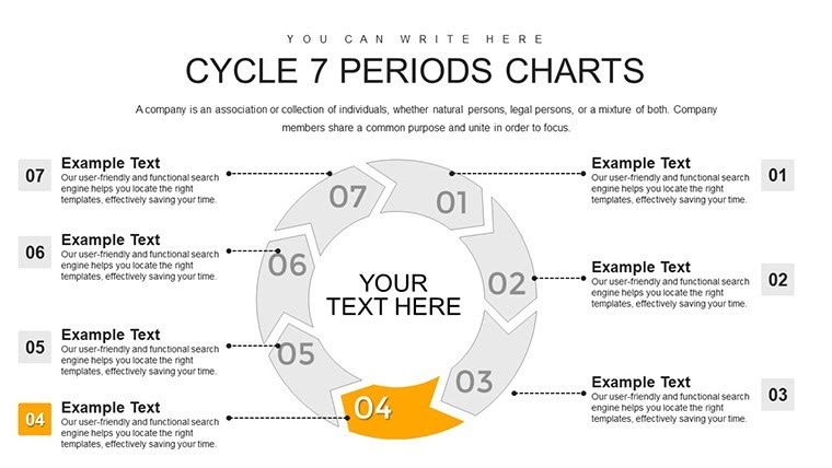 Cycle charts - 7 Periods Cycle Keynote charts