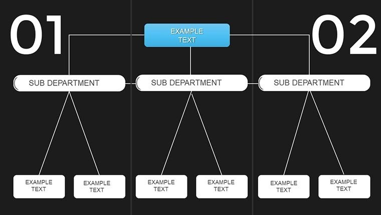 Organization Tree Keynote Charts Template: Presentation