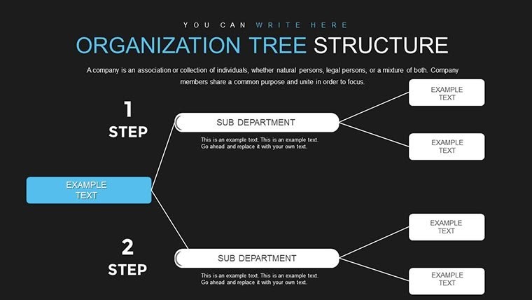 Organization Tree Keynote Charts Template: Presentation