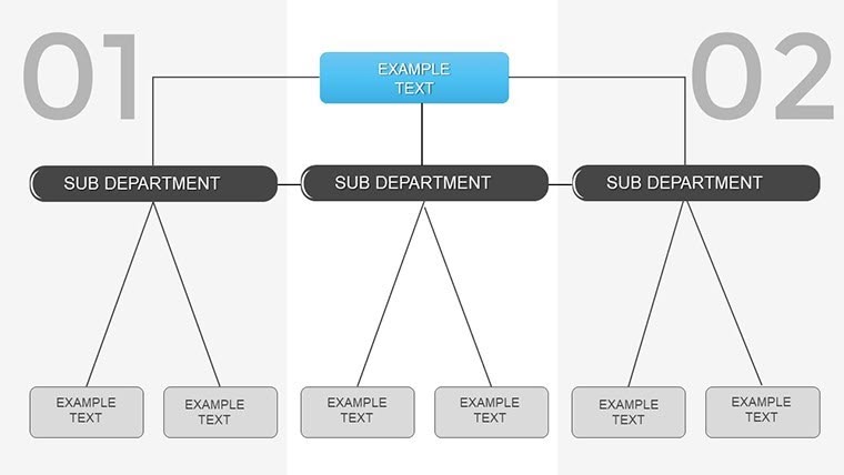 Organization Tree Keynote Charts Template: Presentation