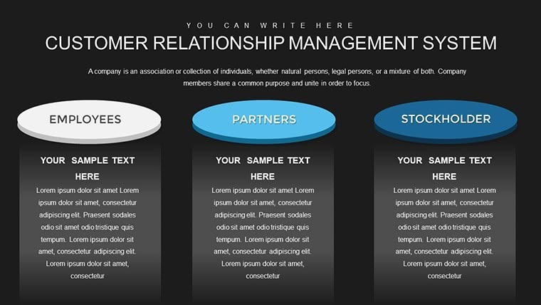 Customer Relationship Management System Keynote charts