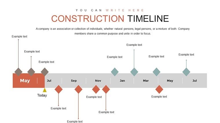 Construction Timeline Keynote Charts Template