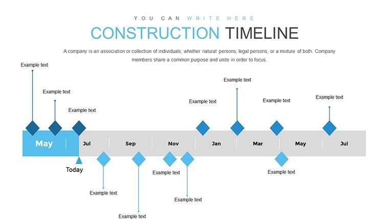 Construction Timeline Keynote Charts Template
