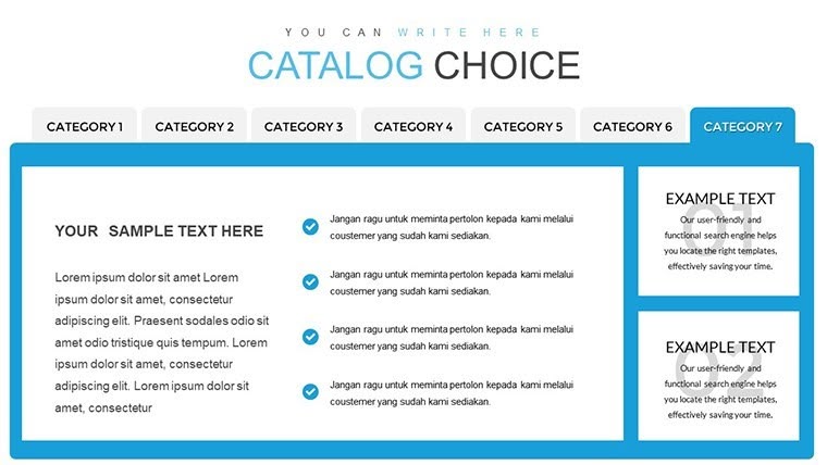 Catalog Design Keynote chart template