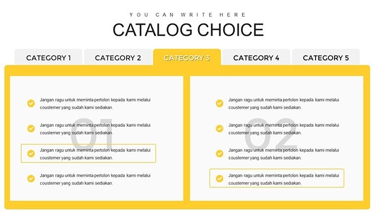 Catalog Design Keynote chart template