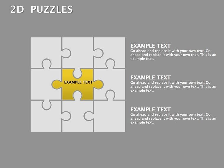 2D Puzzles Keynote diagram Presentation